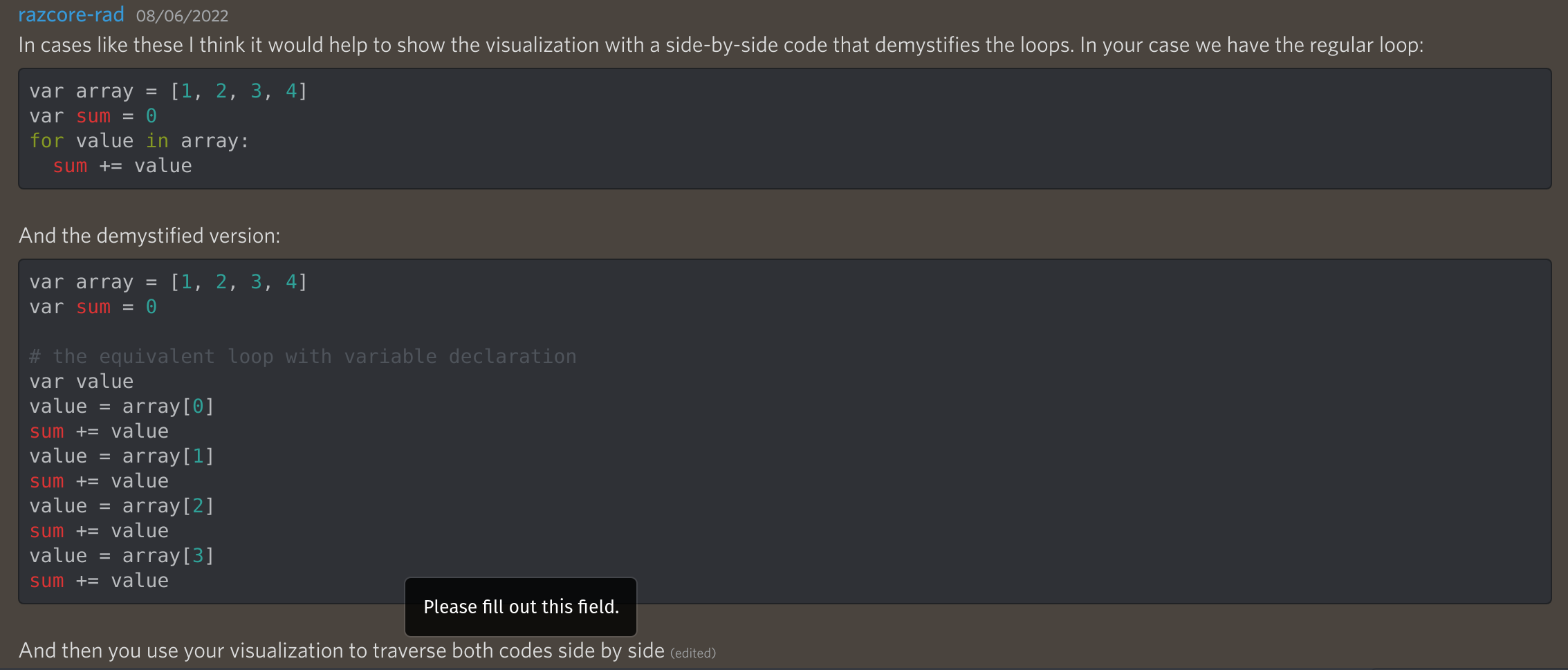 Design a visualisation to break down how for loops and while loops work · Issue #603 · GDQuest ...