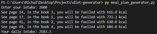 GitHub - michael-code-playground/diet-generator