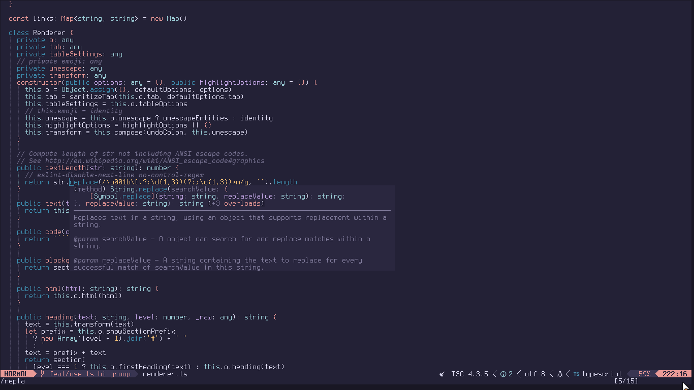 Odd highlighting in floating windowns in nvim when you do a Hover · Issue #1251 · neoclide/coc ...