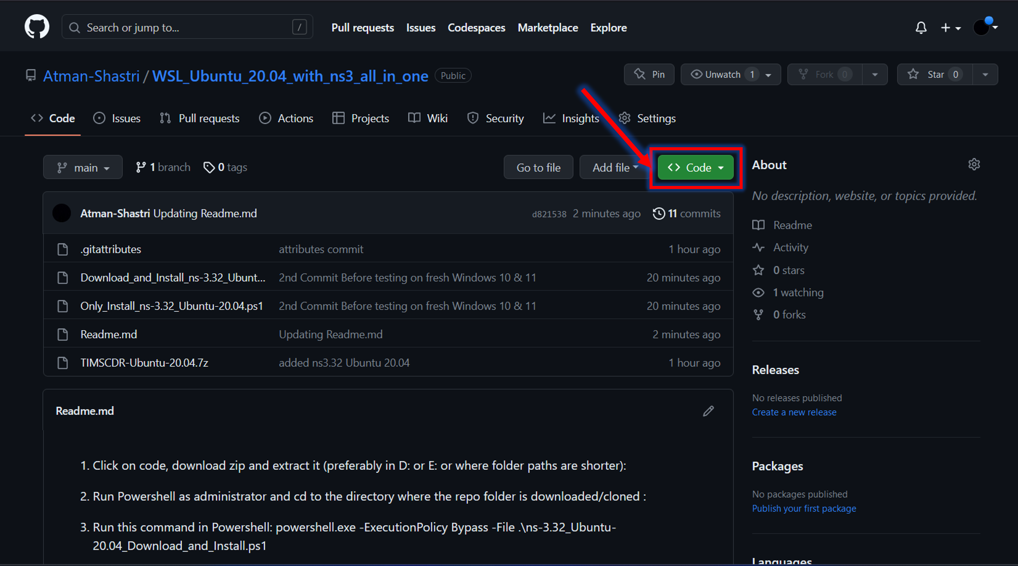 GitHub - Atman-Shastri/WSL_Ubuntu_20.04_with_ns3_all_in_one