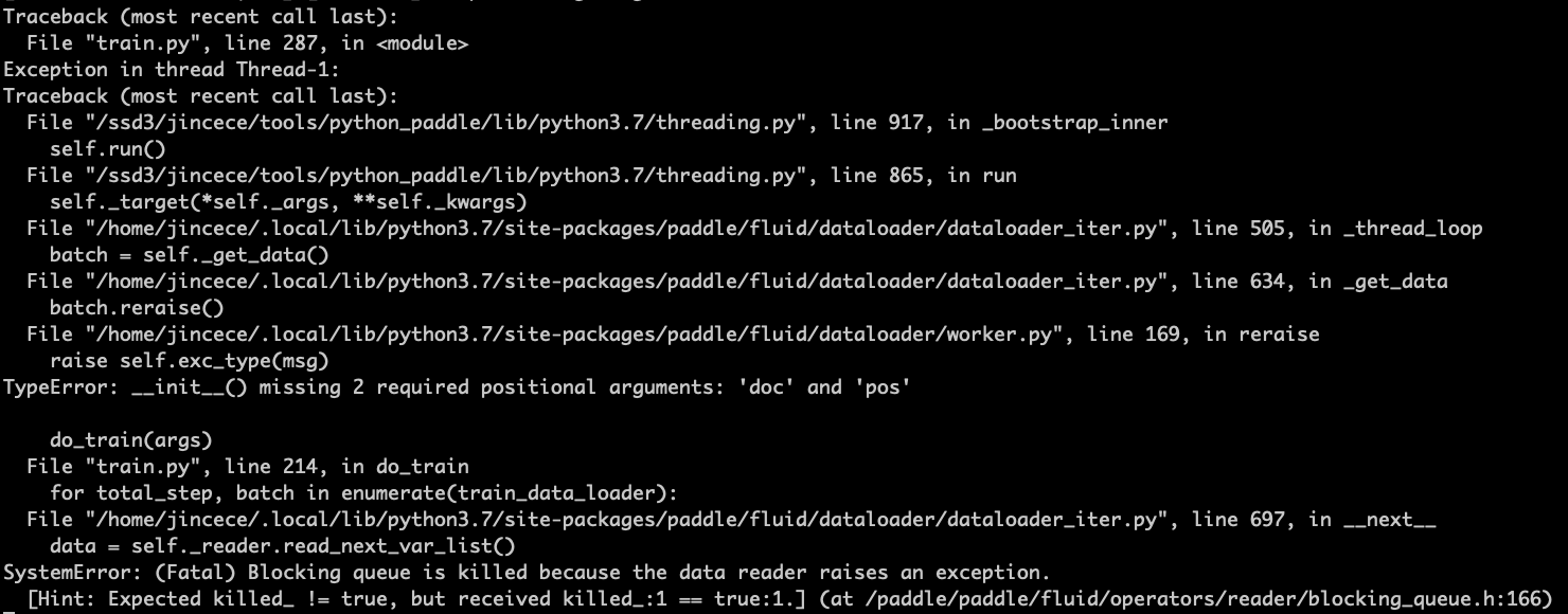 paddle.io.DataLoader 设置 num_workers!=0 报错 · Issue #2545 · PaddlePaddle/PaddleNLP · GitHub