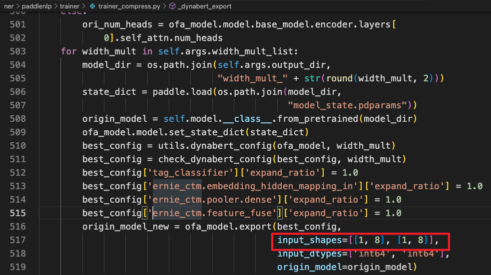 [Question]: 使用压缩脚本压缩Ernie-CTM模型，报错operator error · Issue #3531 · PaddlePaddle/PaddleNLP · GitHub