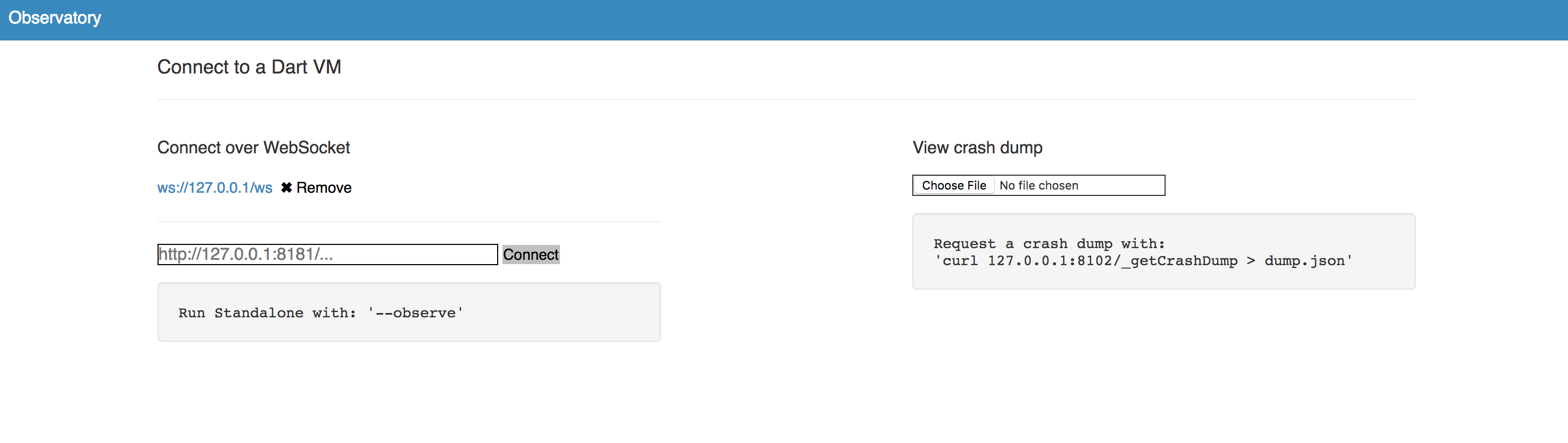 observatory web server crashing? · Issue #12048 · flutter/flutter · GitHub