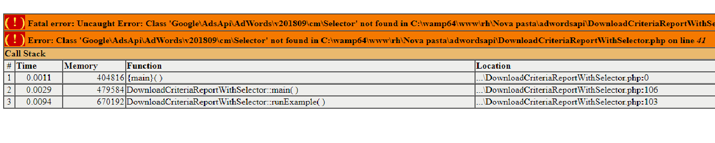 ERROR at select awql · Issue #615 · googleads/googleads-php-lib · GitHub