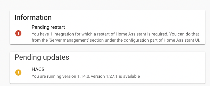 HACS REFUSES to update "You are running version 1.14.0, version 1.27.1 is available" · Issue ...