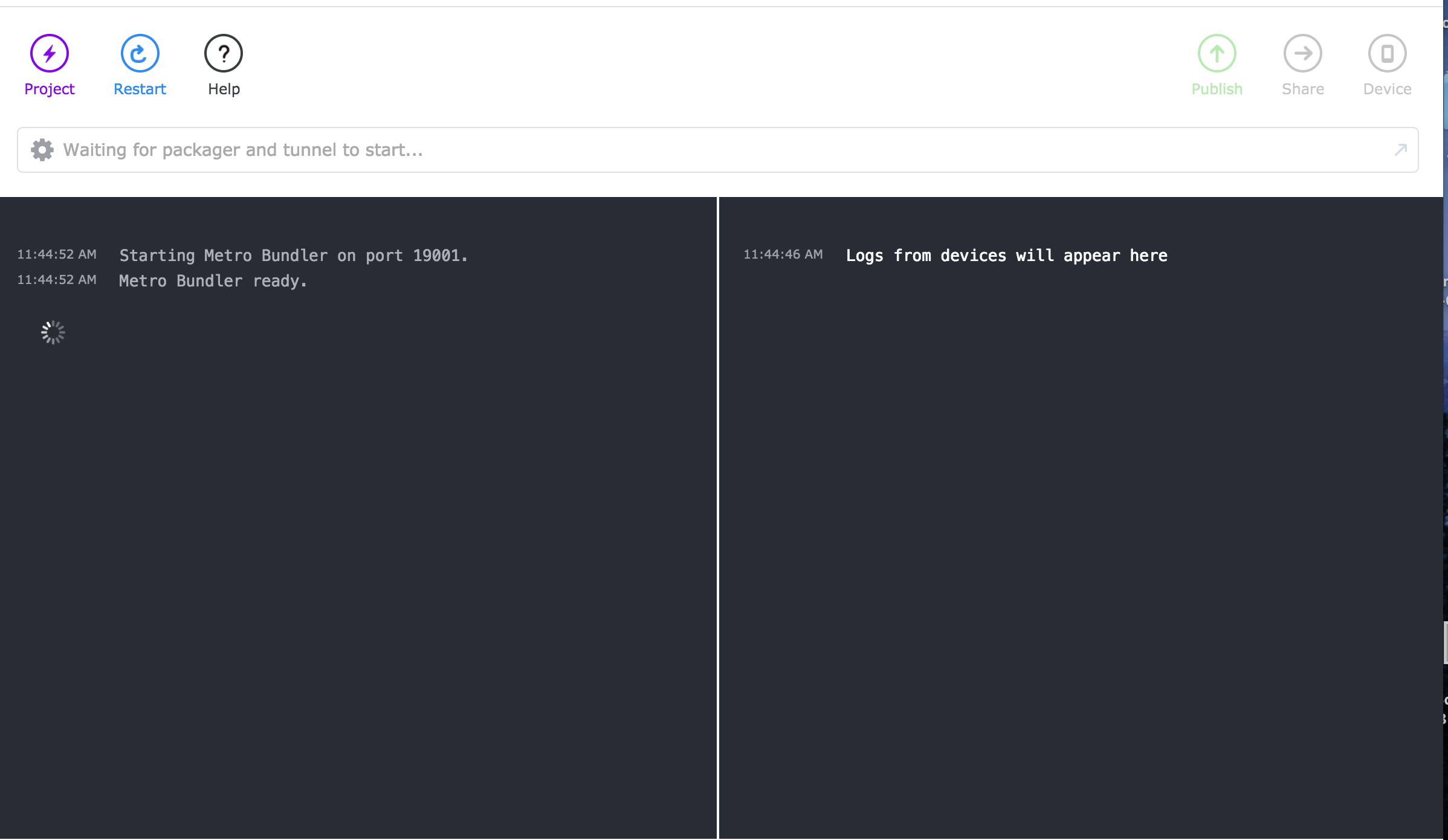 Expo hanging on launch (CLI and XDE) · Issue #1840 · expo/expo · GitHub