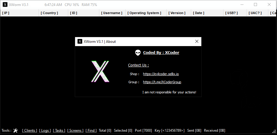 GitHub - mcdulltii/XWorm: XWorm-V3.1