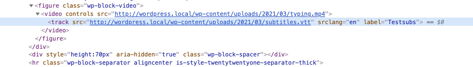 Video text track: Kind attribute missing from block markup when value set to Subtitles · Issue ...