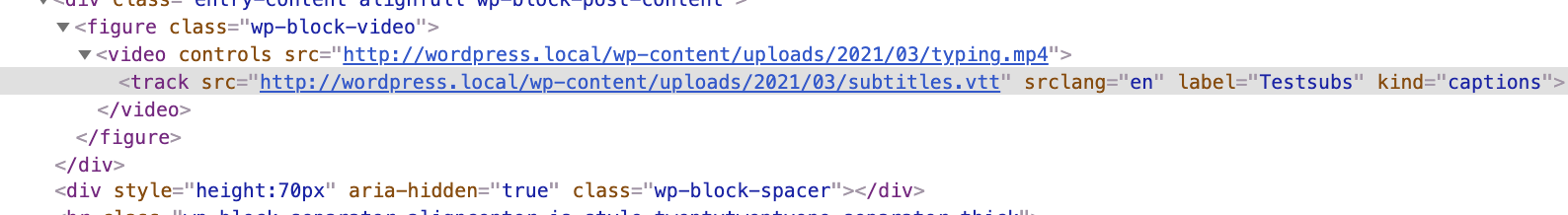 Video text track: Kind attribute missing from block markup when value set to Subtitles · Issue ...