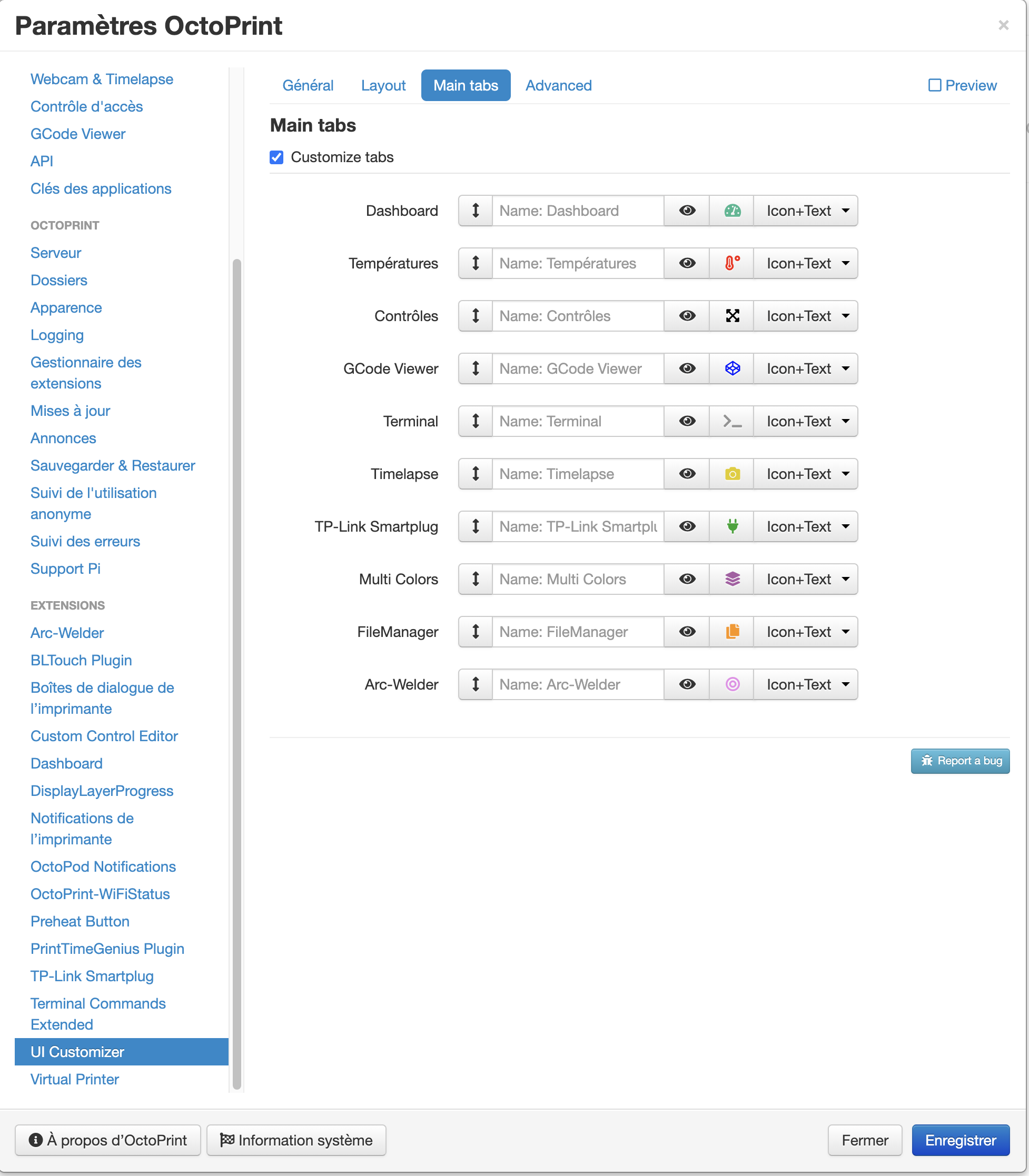 Main tab setting issue · Issue #19 · LazeMSS/OctoPrint-UICustomizer · GitHub