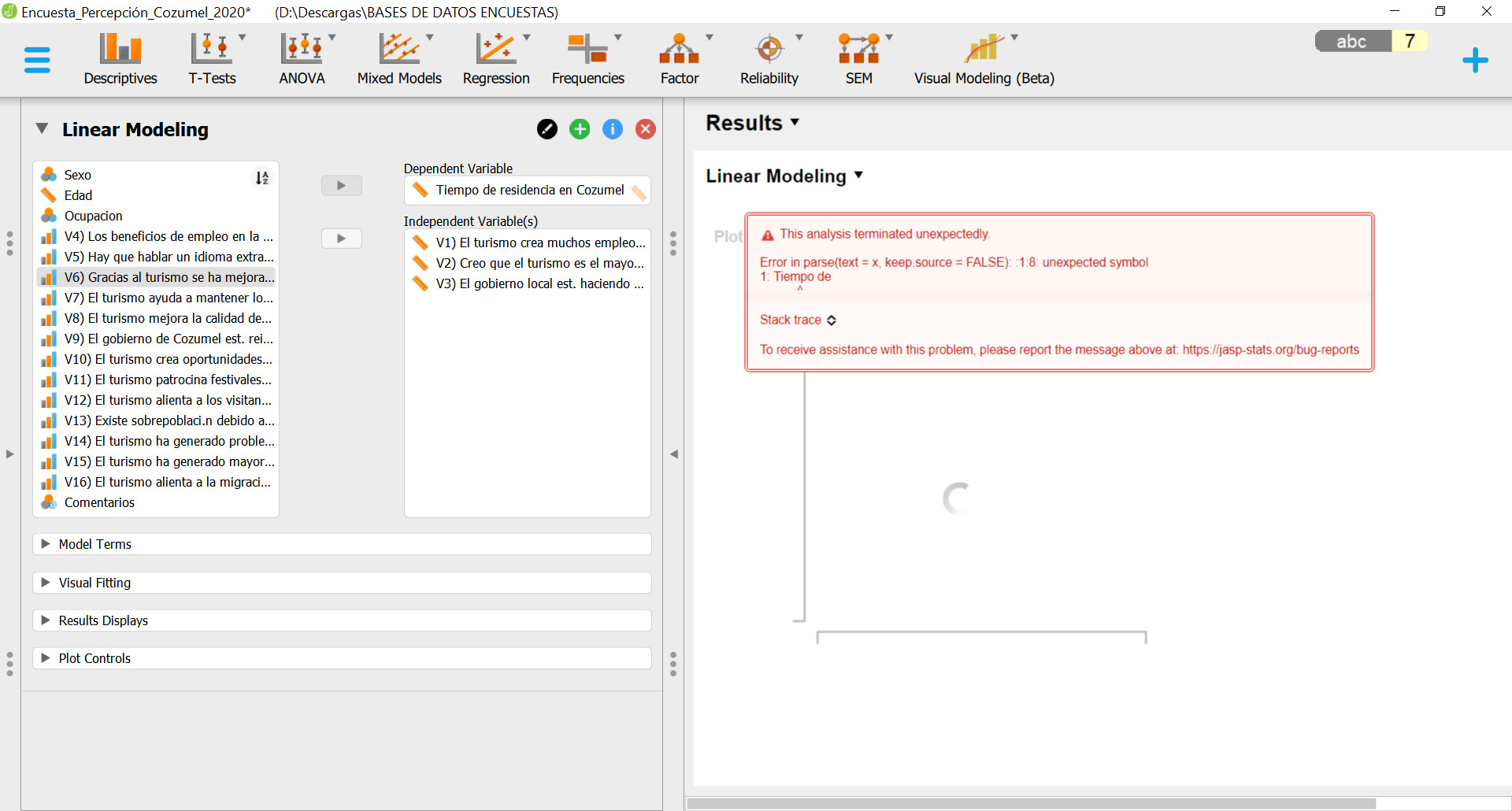Linear modeling unexpected · Issue #988 · jasp-stats/jasp-issues · GitHub