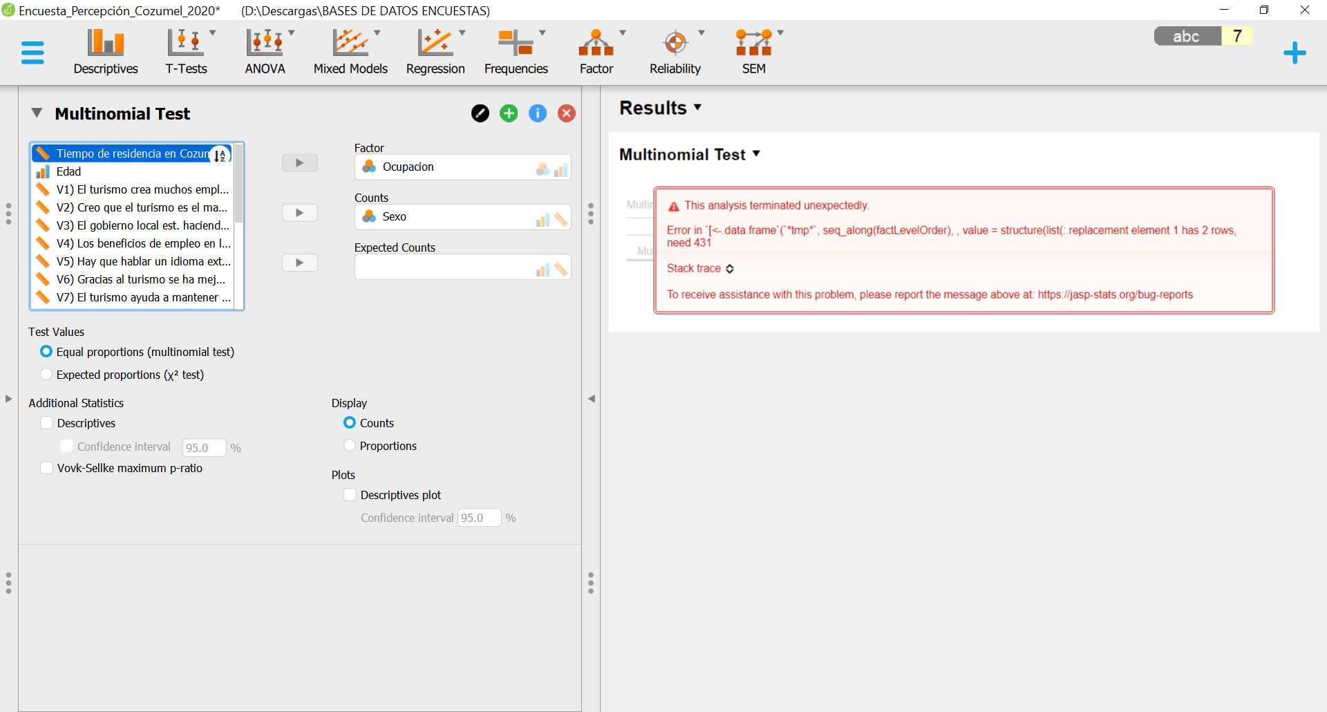 Linear modeling unexpected · Issue #988 · jasp-stats/jasp-issues · GitHub