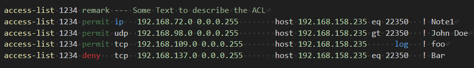 hightlight permit and deny in access lists green/red · Issue #8 · Y-Ysss/vscode-cisco-config ...