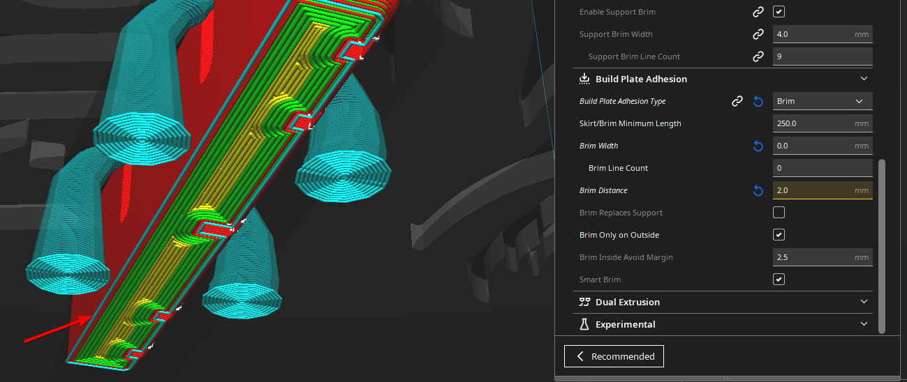 External brim or raft for small support trees to aid adhesion · Issue ...