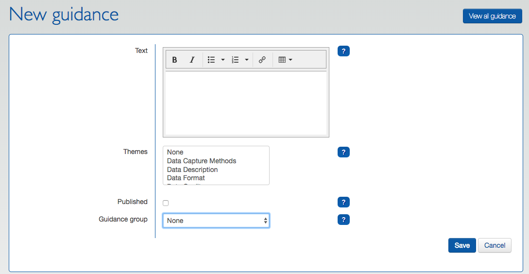 Remove "None" option for Themes and Guidance group · Issue #907 · DMPRoadmap/roadmap · GitHub