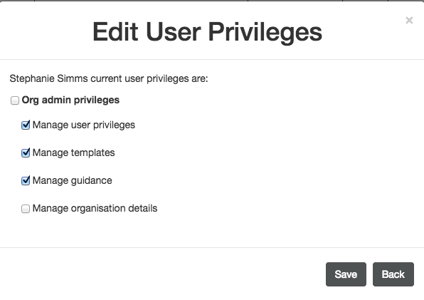 Revise Edit user privileges functionality · Issue #761 · DMPRoadmap ...