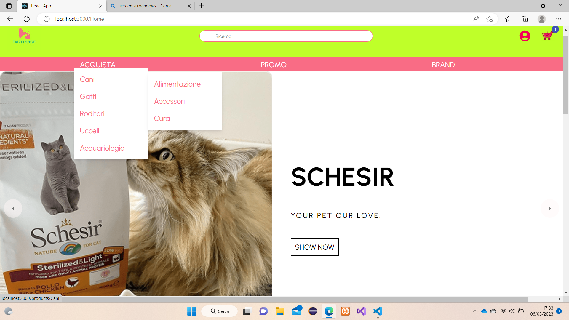 GitHub - emartella00/E-commerce-Taizo-Shop: E-commerce per negozio di prodotti animali ...