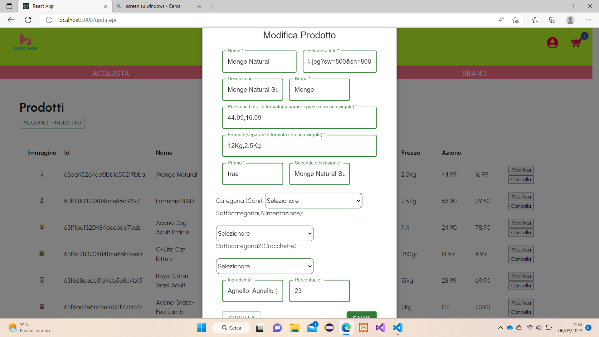 GitHub - emartella00/E-commerce-Taizo-Shop: E-commerce per negozio di prodotti animali ...