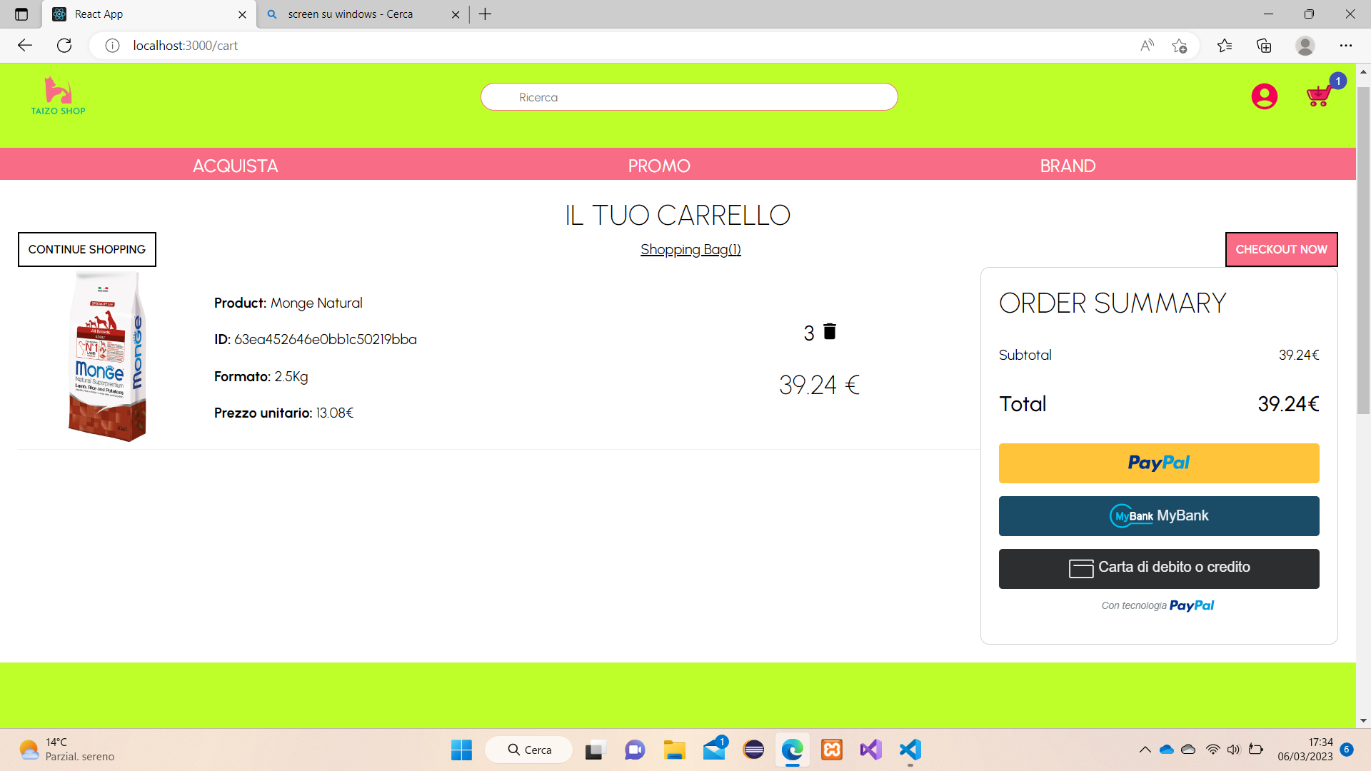 GitHub - emartella00/E-commerce-Taizo-Shop: E-commerce per negozio di prodotti animali ...