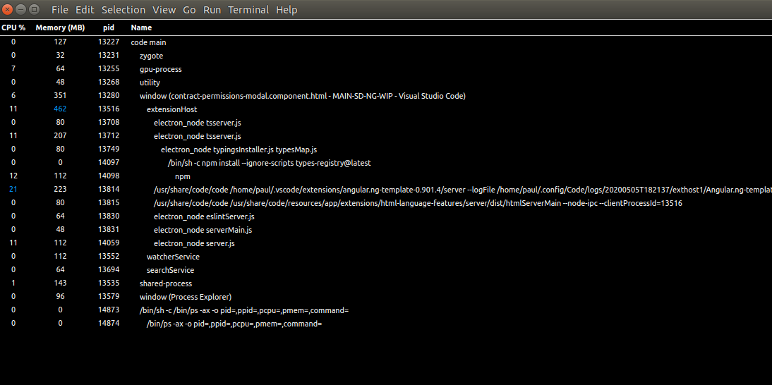 Super High CPU usage in VS Code for this extension · Issue #763 · angular/vscode-ng-language ...