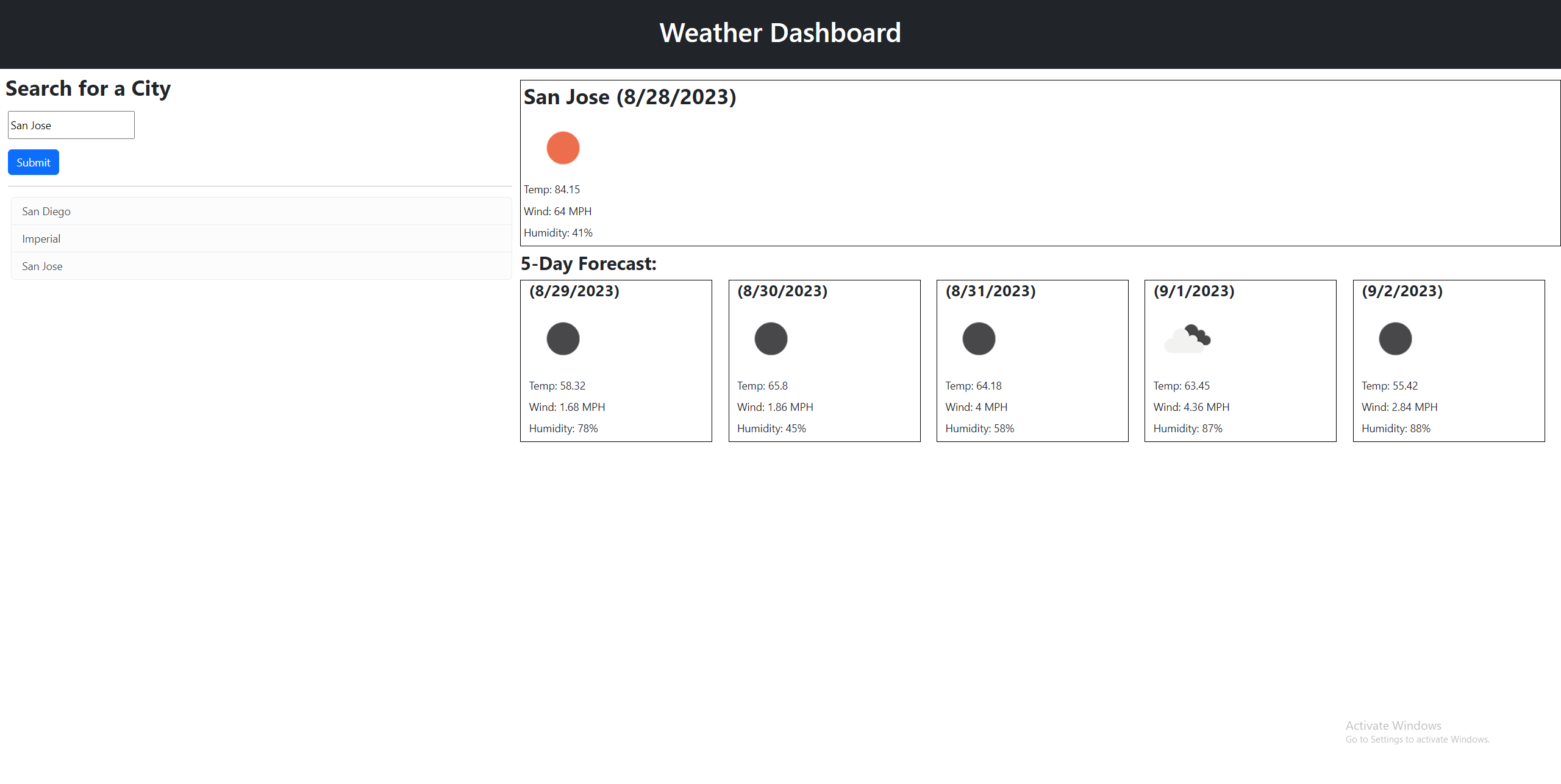 GitHub - juan-piedra/Weather-Dashboard