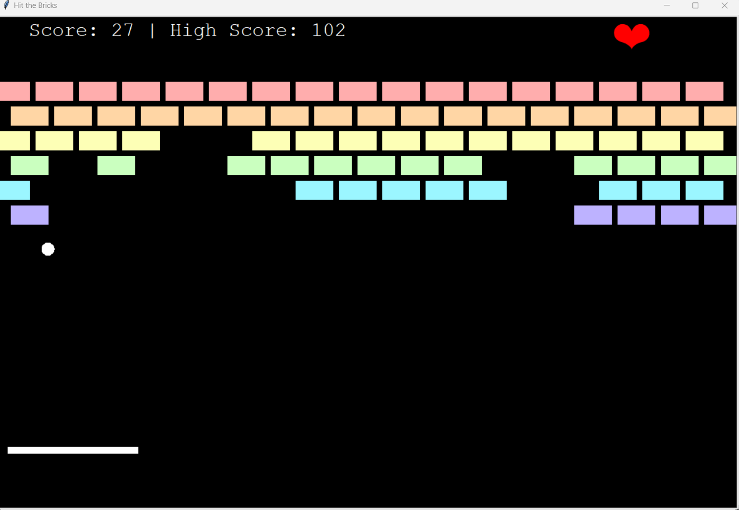 GitHub - lauraporsch/BreakoutGame: My take on the famous Breakout Game. Built with the Turtle ...