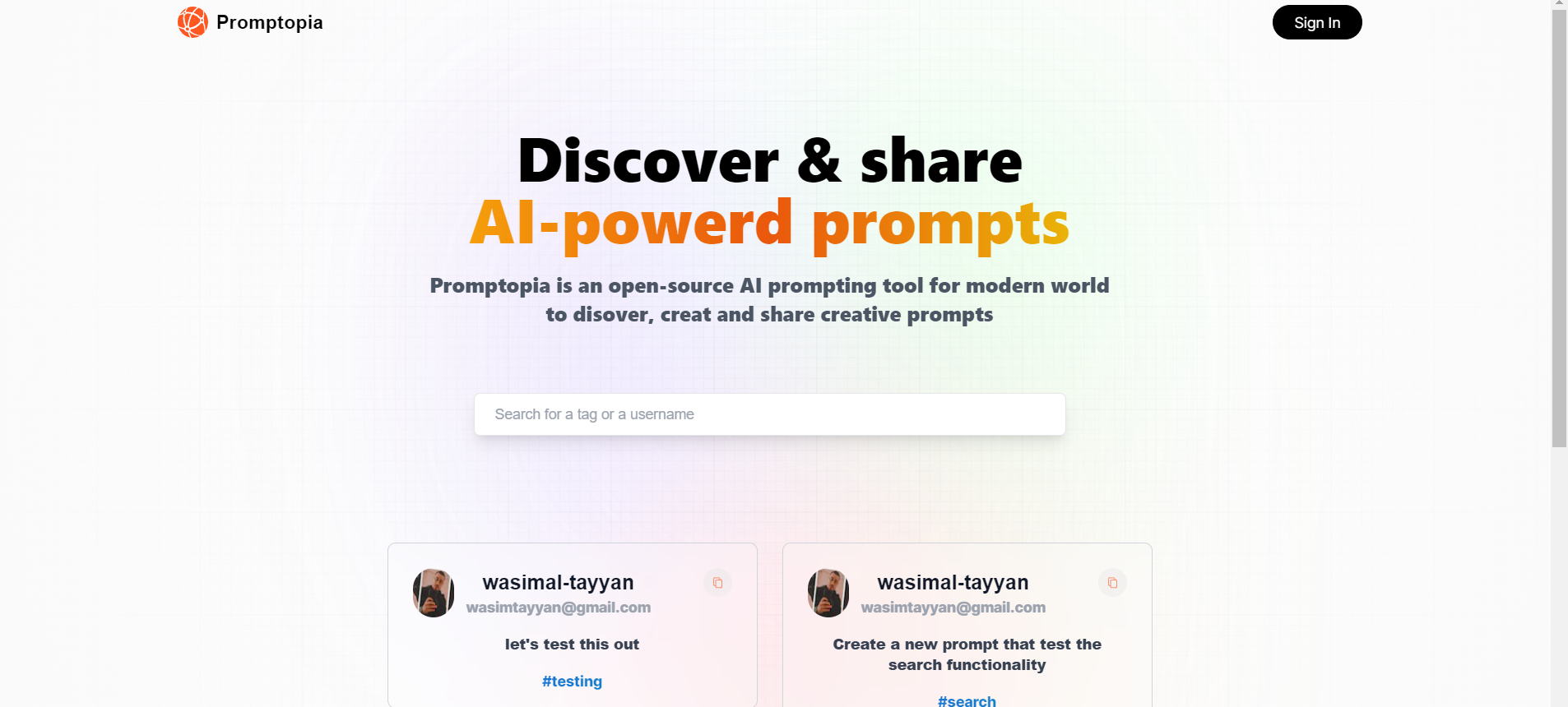 GitHub - wasimtayyan/promptopia: Welcome to Promptopia, an innovative AI-powered tool for ...