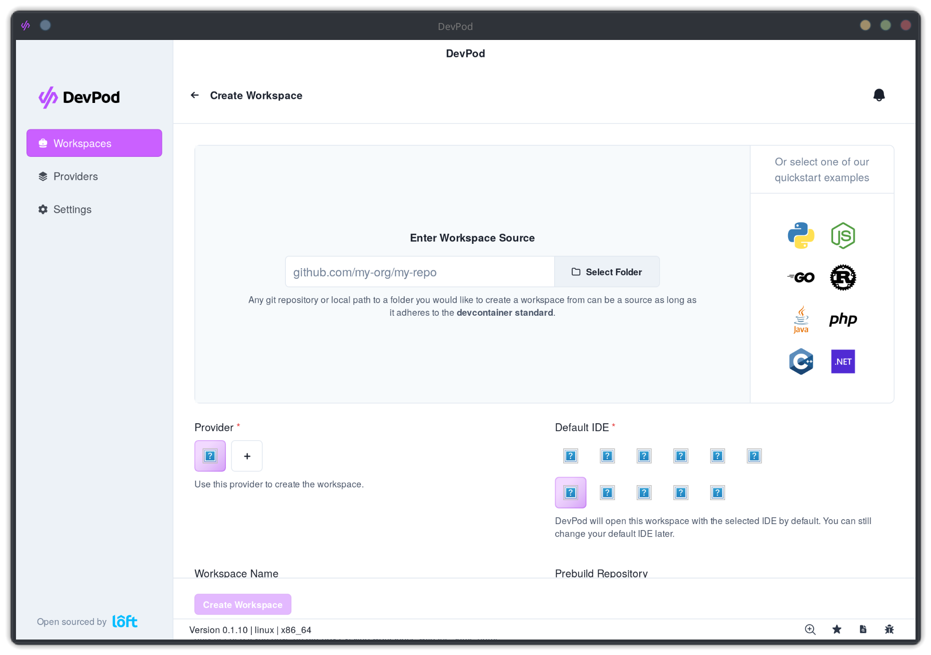 Some icon is missing in the dev-pod gui · Issue #441 · loft-sh/devpod · GitHub