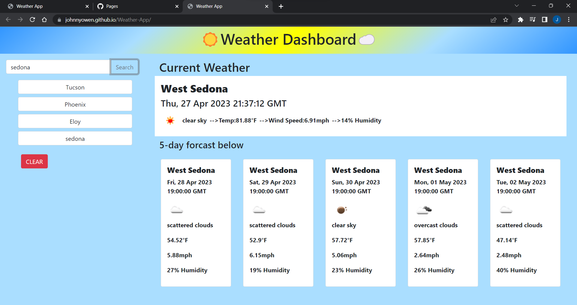 Github Johnnyowenweather App Simple Api Based Weather App
