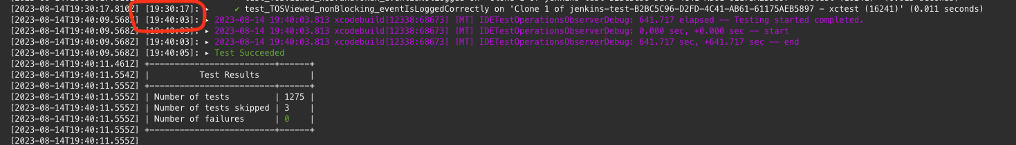Scan Execution Stuck For 10 Minutes After Finishing Running Tests · Issue 21461 · Fastlane 