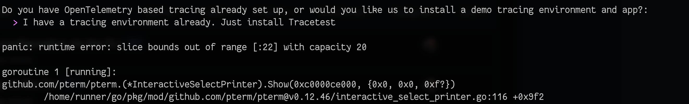Runtime Error Slice Bounds Out Of Range 22 With Capacity 20 · Issue 2117 · Kubeshop 