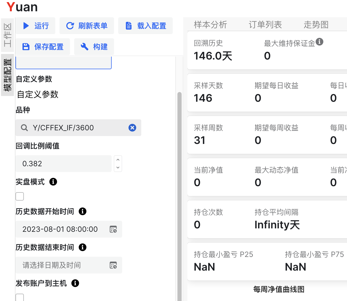 bug: 回测表单的时间范围不生效 · Issue #82 · No-Trade-No-Life/Yuan · GitHub