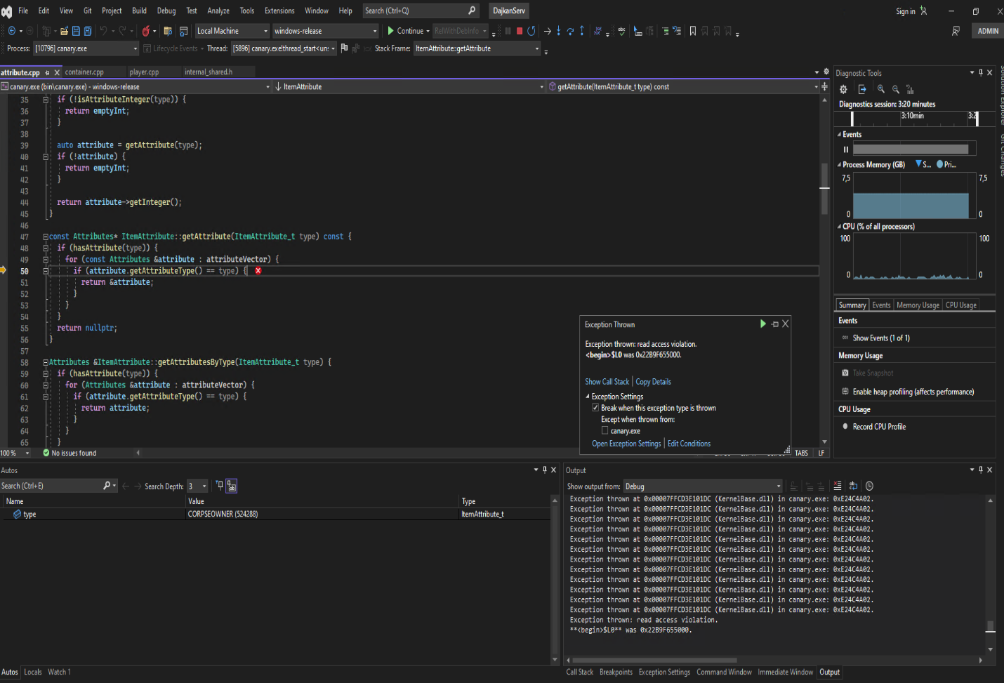 Depo crashed server · Issue #908 · opentibiabr/canary · GitHub