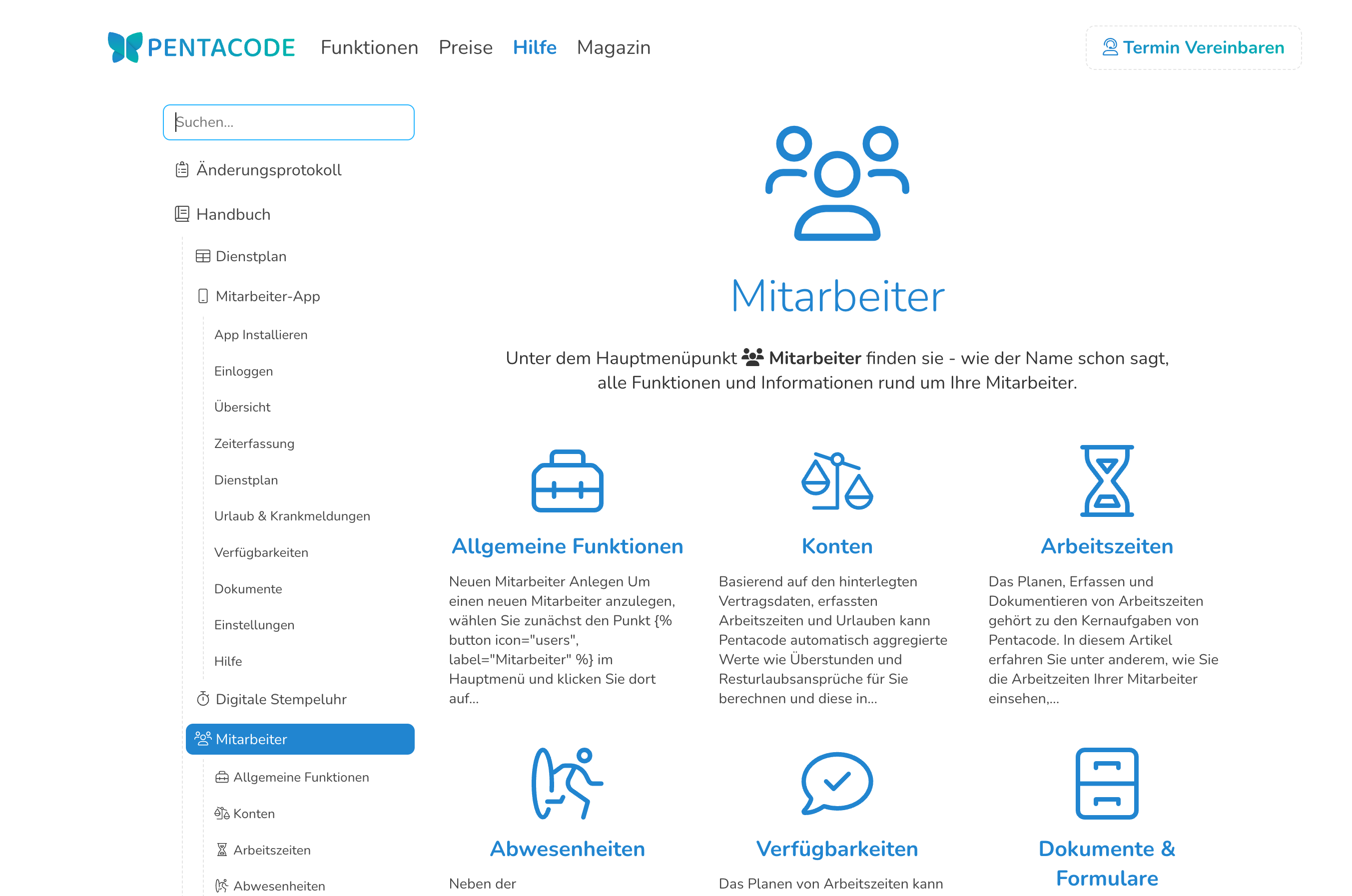Selecting Page Mitarbeiter Also Expands Submenu For Mitarbeiter App And Vice Versa · Issue