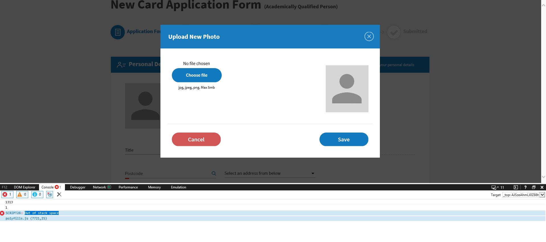 Image Cropper Not Working On Ie 11 Tried Polyfill As Well Provided By Ngx Image Cropper