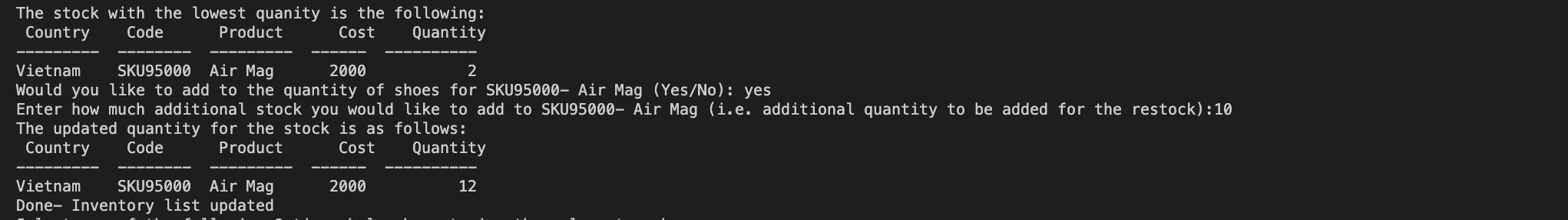 GitHub - bonolobr/inventory-app: Shoe store inventory management program.