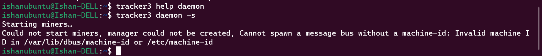 Cannot spawn a message bus without a machine-id · Issue #9754 · microsoft/WSL · GitHub