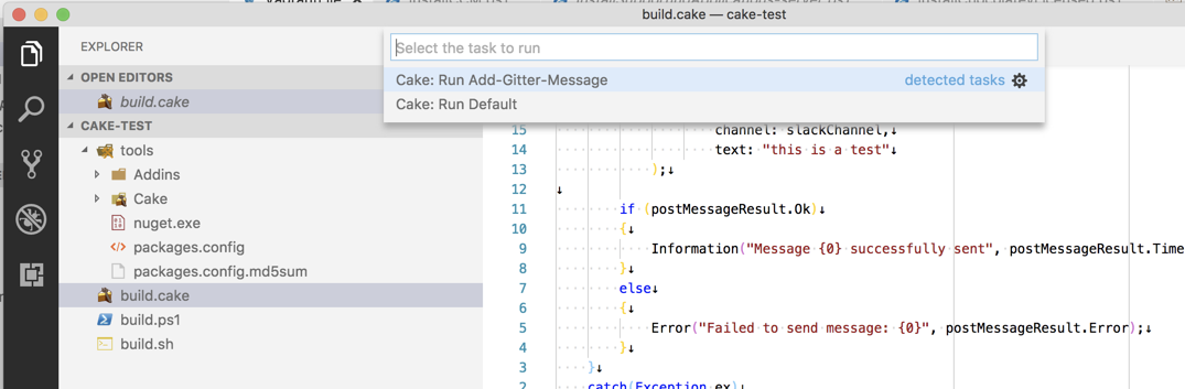 Cake Extension for VS Code no longer fully working in 1.25.0 release ...