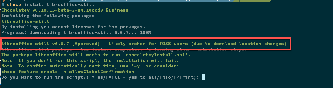 No warning for broken packages · Issue #678 · chocolatey/ChocolateyGUI ...