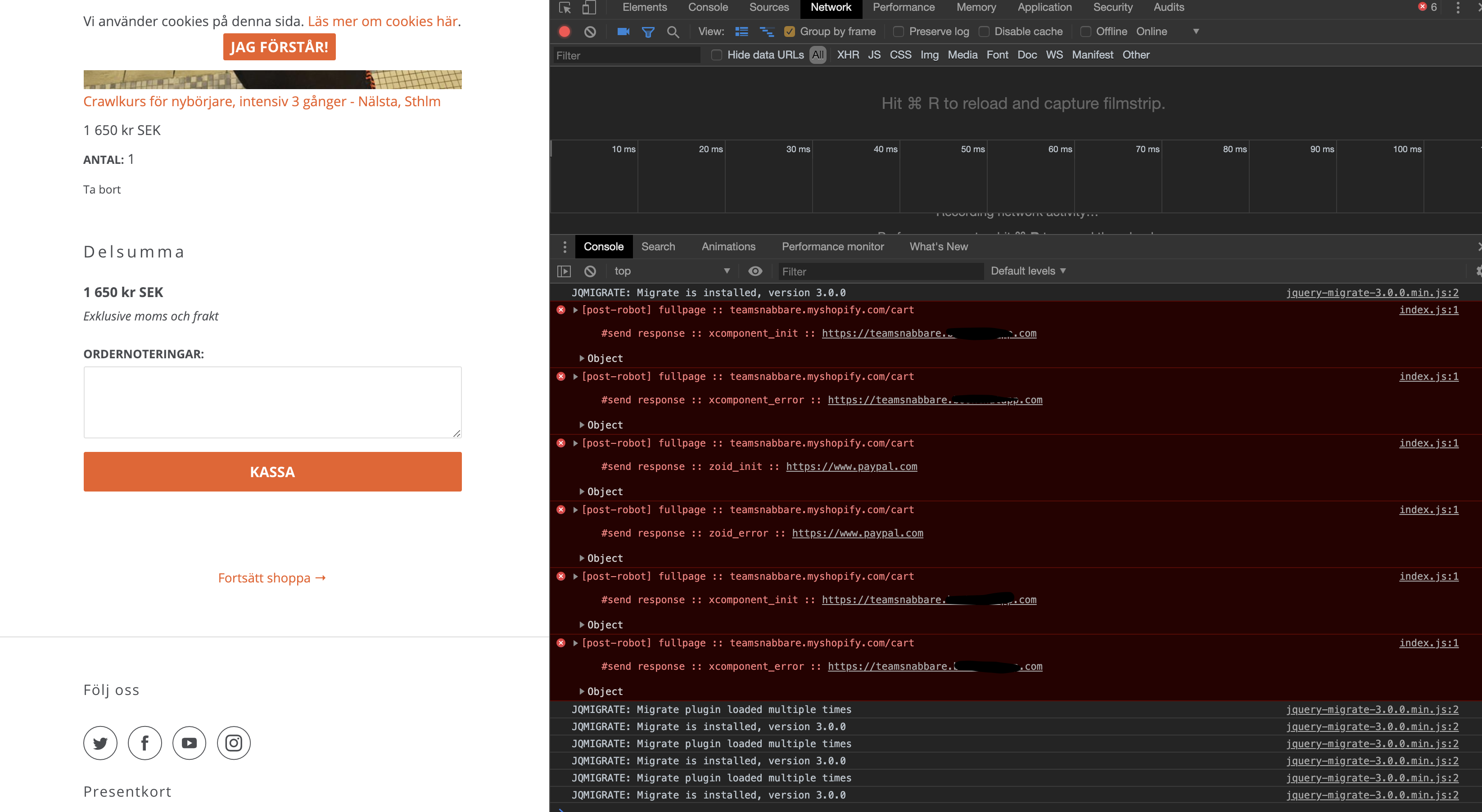 Paypal button on Shopify will randomly crash due to loading speed. · Issue #200 · krakenjs/zoid ...