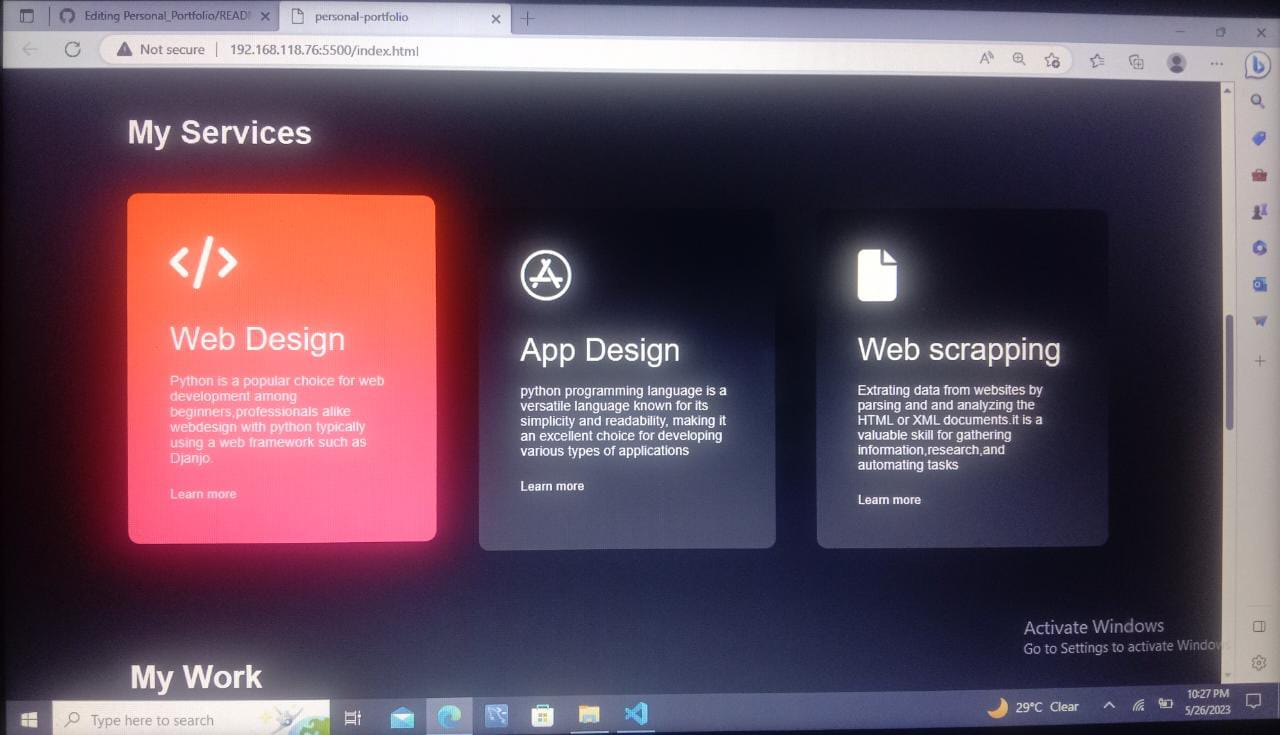 GitHub - MuddamPoojithaa/Personal_Portfolio: Hii i created My Personal-portfolio using Html and CSS