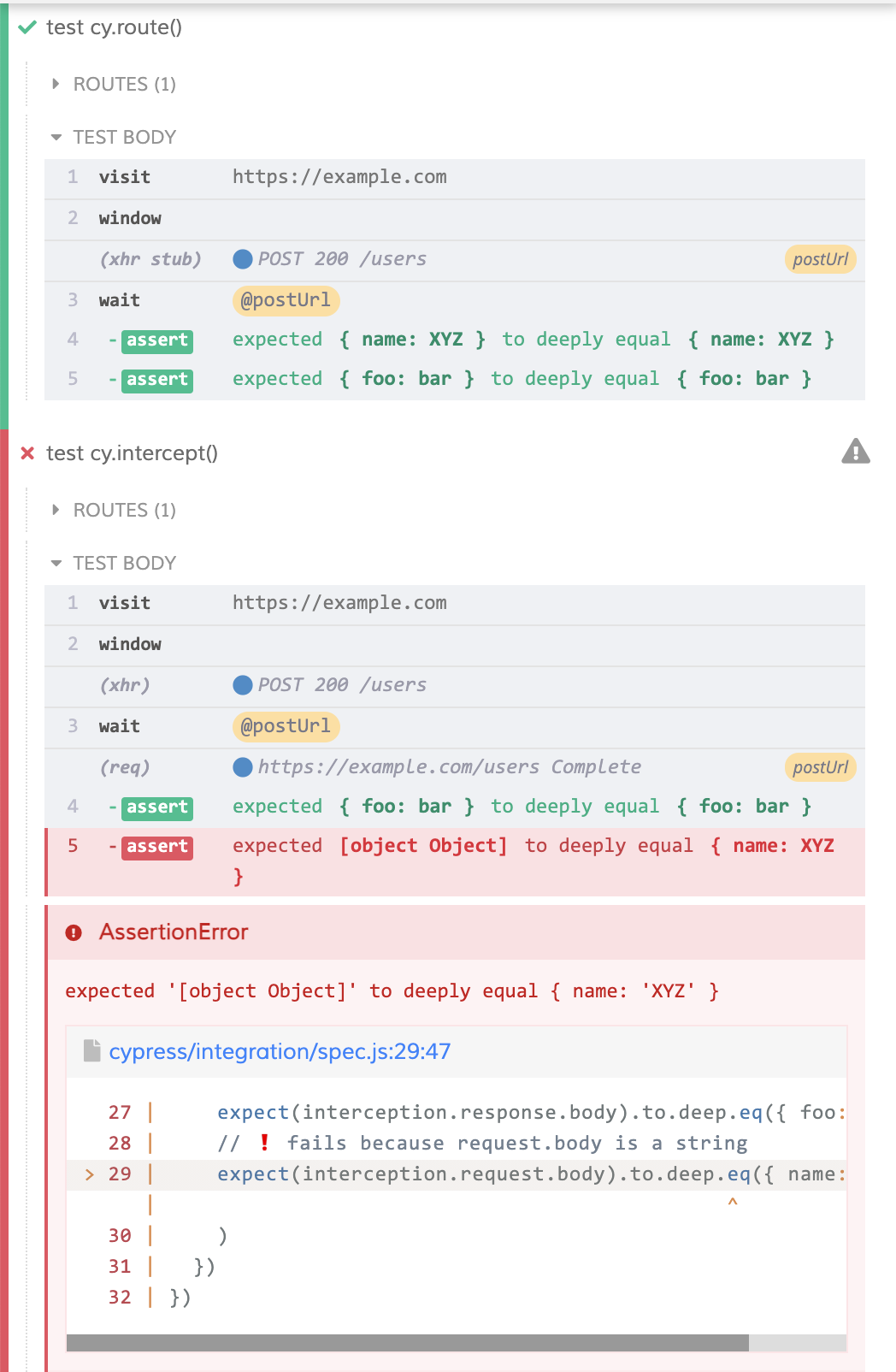 cy.wait yields string instead of object as intercepted request body · Issue #14273 · cypress-io ...
