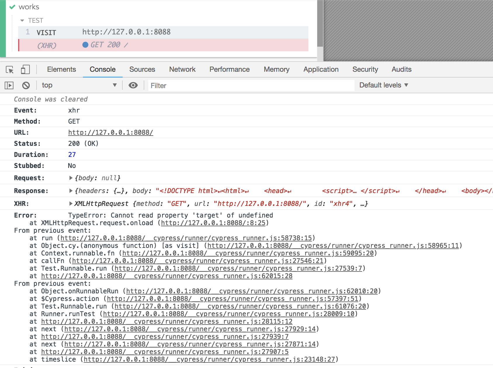 event is undefined in XHR onload handlers using cypress open · Issue #2859 · cypress-io/cypress ...