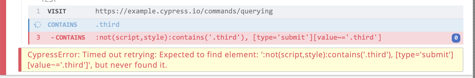 Cy.contains throws wrong error message when 2nd argument is not valid (since 3.5/6) · Issue ...