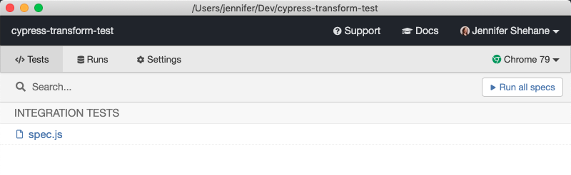No Files Found In Error When Trying Add Config Testfiles Js