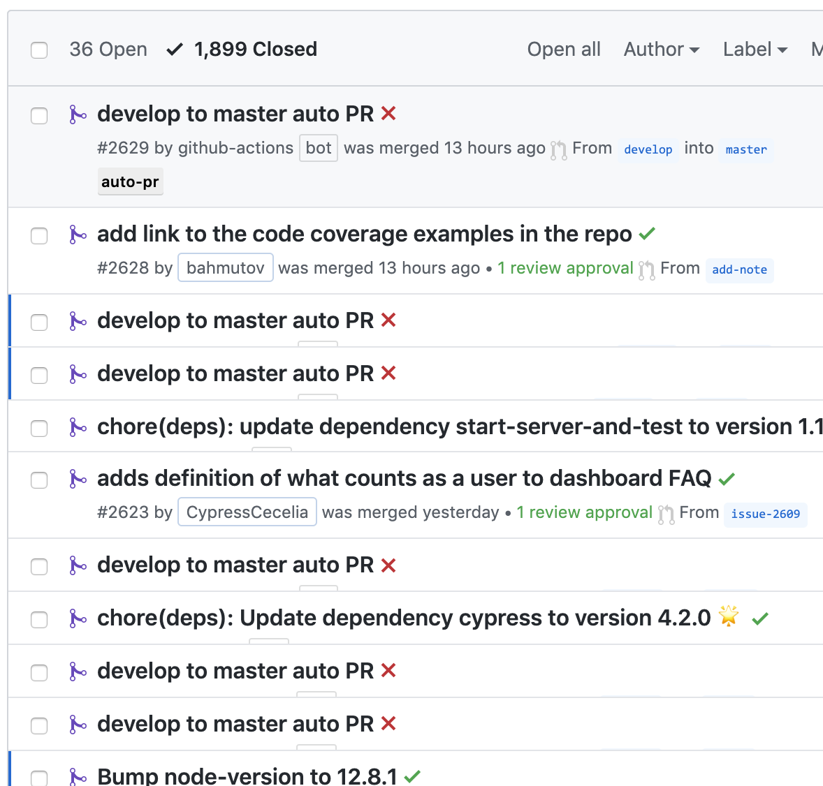 GitHub action PR to deploy to master continuing even though status checks failed (like `deploy ...