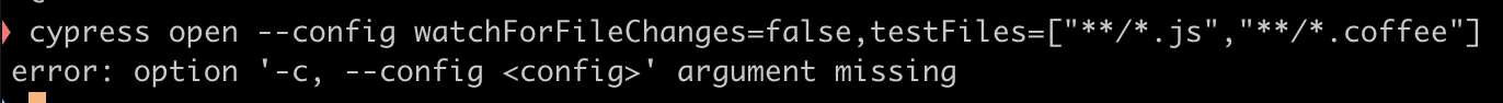 Passing An Array For Testfiles In Cli As Documented Does Not Work · Issue 2801 · Cypress Io