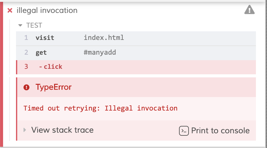 Typeerror Illegal Invocation · Issue 6412 · Cypress Iocypress · Github
