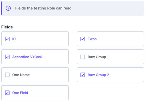 A group which fields don't have read permission should not show it's label within an accordion ...