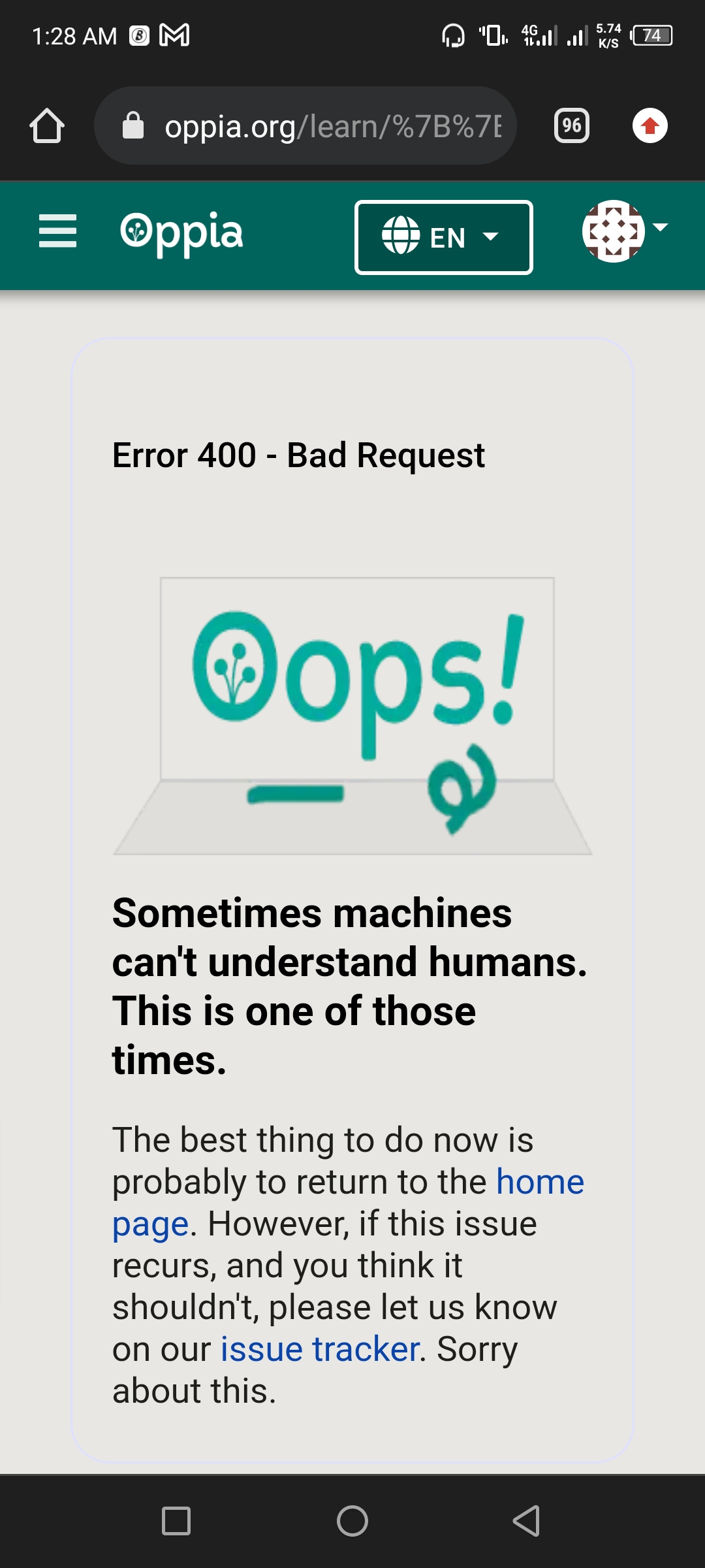 [BUG]: Lesson topics on the menu give error feedback · Issue #17633 · oppia/oppia · GitHub